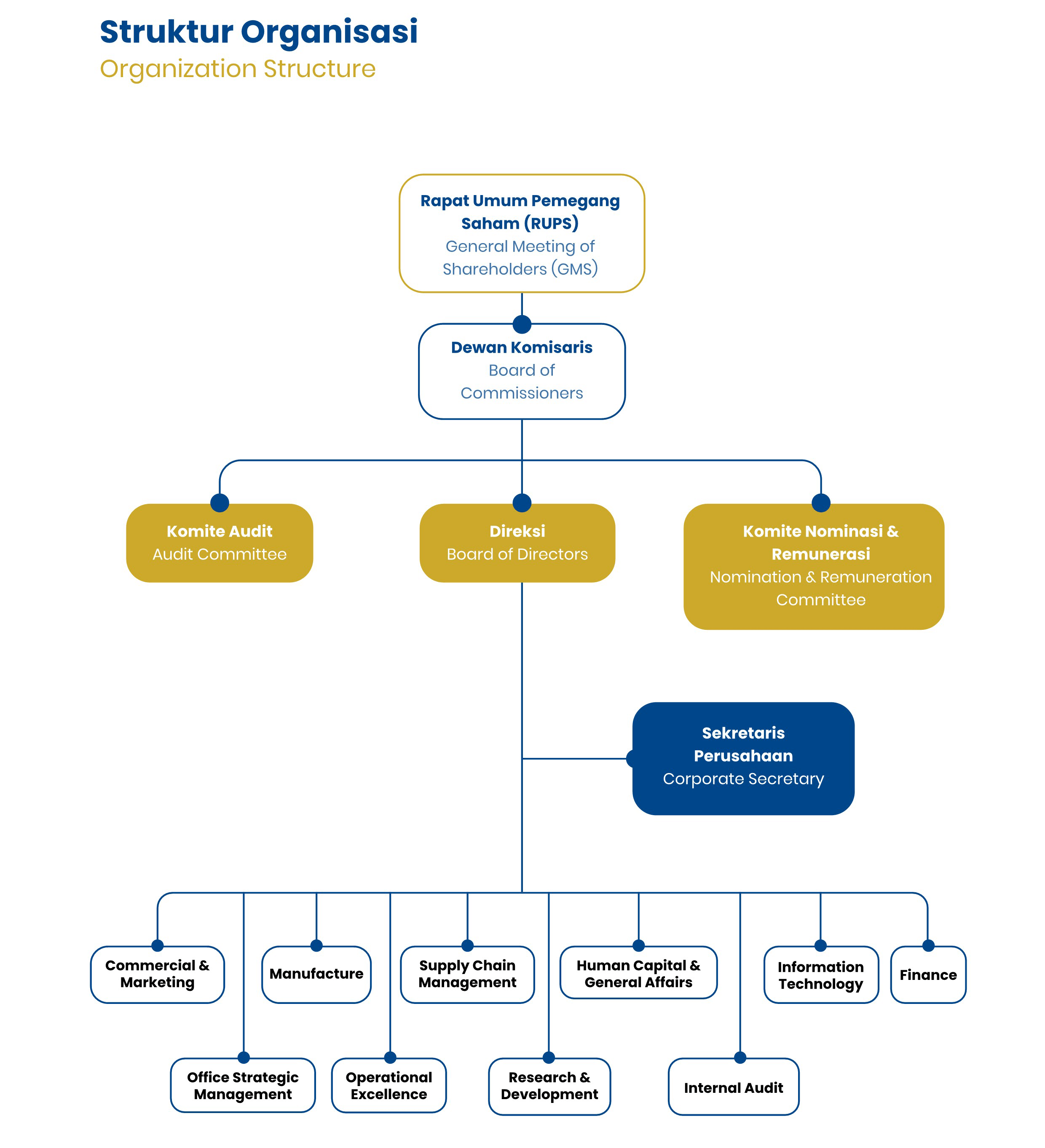 20 Contoh Struktur Organisasi Perusahaan Dengan Susunannya