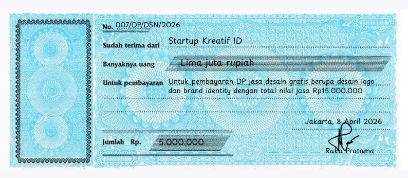 7 Contoh Kwitansi Untuk Pembayaran DP Berbagai Jenis Transaksi