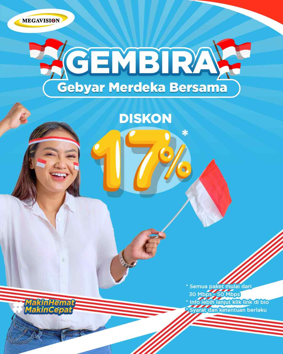 Promo GEMBIRA Megavision Diskon 17%
