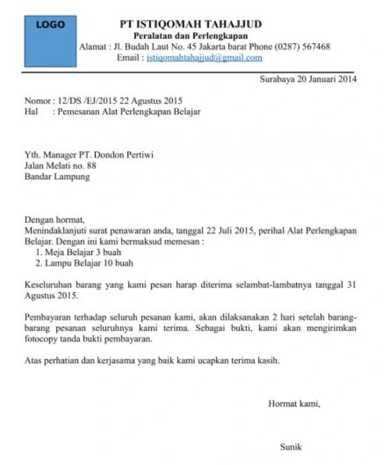 23 Contoh Surat Penawaran Produk Yang Benar Serta Templatenya